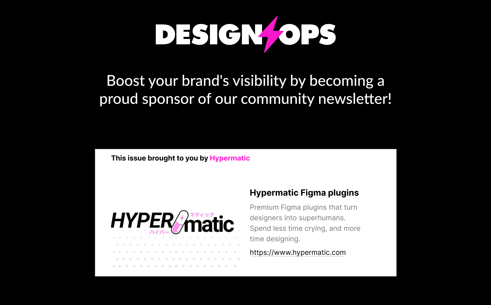 Newsletter Sponsorship – DesignOps LOL